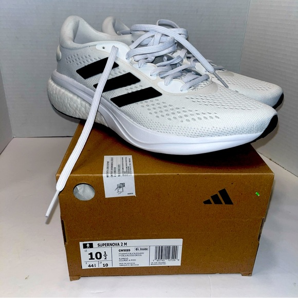 adidas | Shoes | Size 5 Adidas Mens Supernova 2 Gw9089 White Black ...
